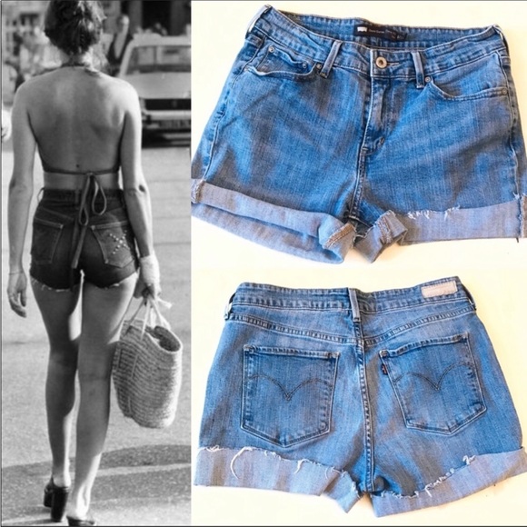 Levi's | Shorts | Levis Size 8 Demi Curve Cut Off Daisy Dukes Denim ...